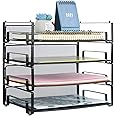 Amazon.com: Samstar Stackable Letter Paper Tray, Desk File Organizer Paper Sorter for Letter/A4 ...