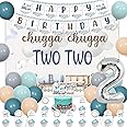 Amazon.com: kreat4joy Chugga Chugga Two Two Train Birthday Decorations ...