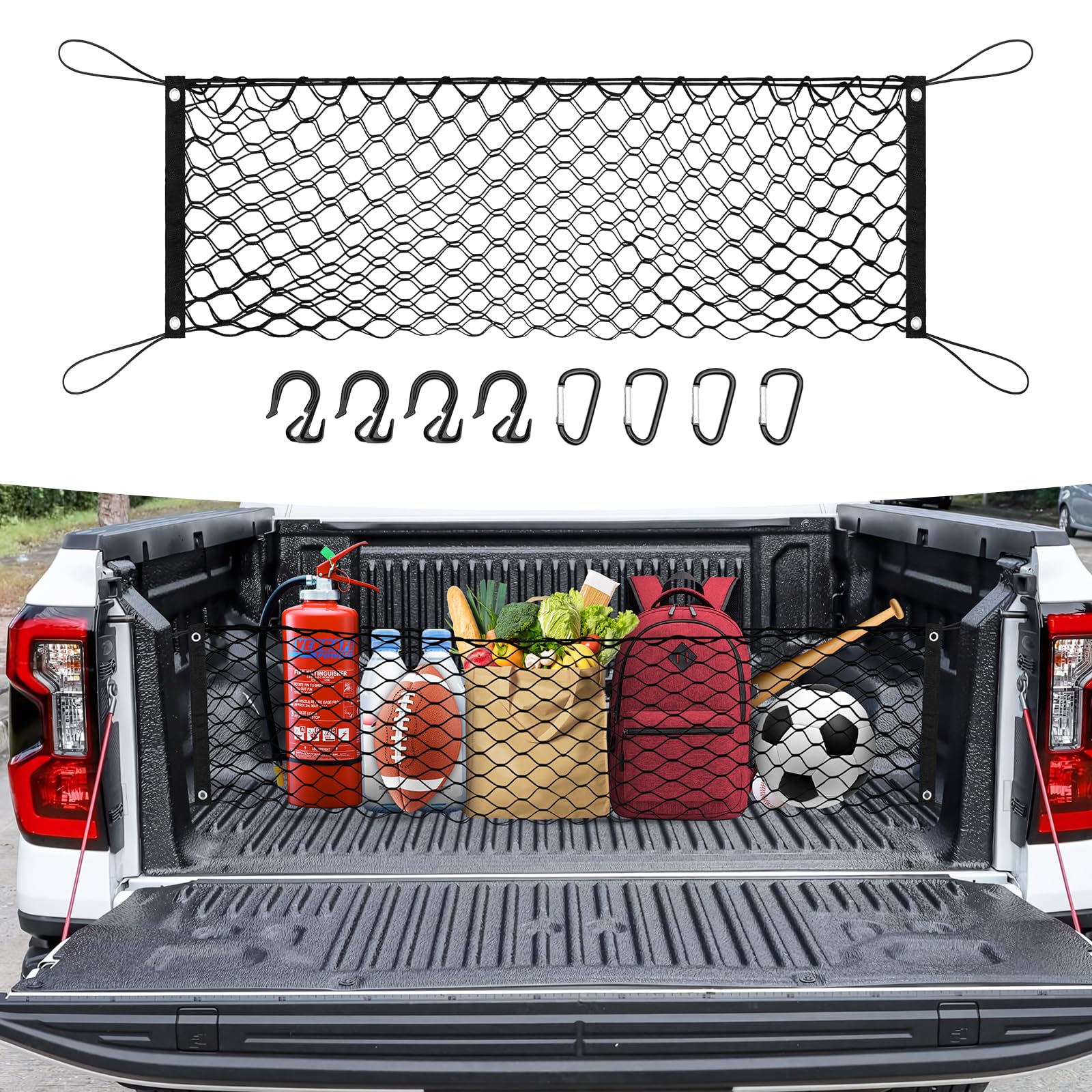 Canvcle Trunk Cargo Net for 2019-2025 2026 Ford Ranger Accessories ...