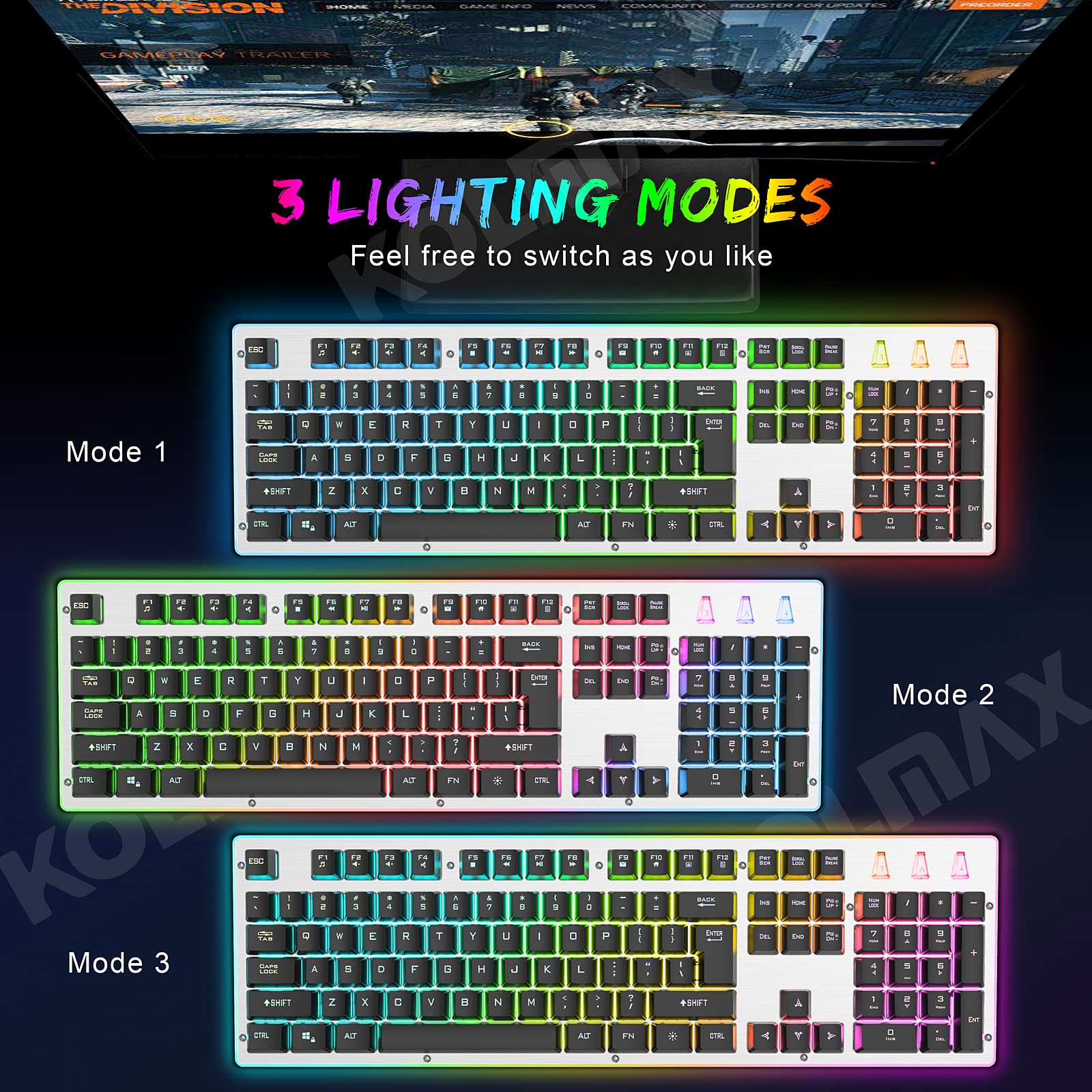 Mua KOLMAX Gaming Keyboard and Mouse Combo,Rainbow Backlit Mechanical ...