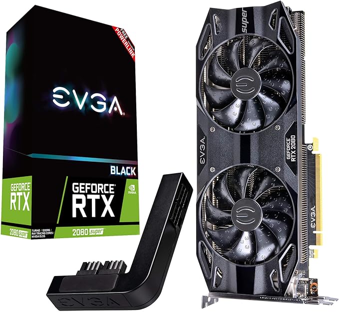 EVGA GeForce RTX 2080 Super Black Gaming, 08G-P4-3081-KP, 8GB GDDR6 ...