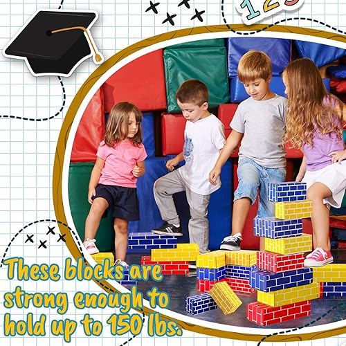 Cardboard Building Bricks Preschoolers Nuanchu 60 Pcs Cardboard
