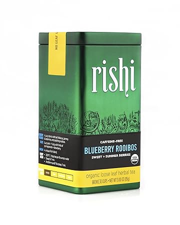 Amazon.com : Rishi Tea Organic Blueberry Rooibos, Caffeine Free, 3 ...