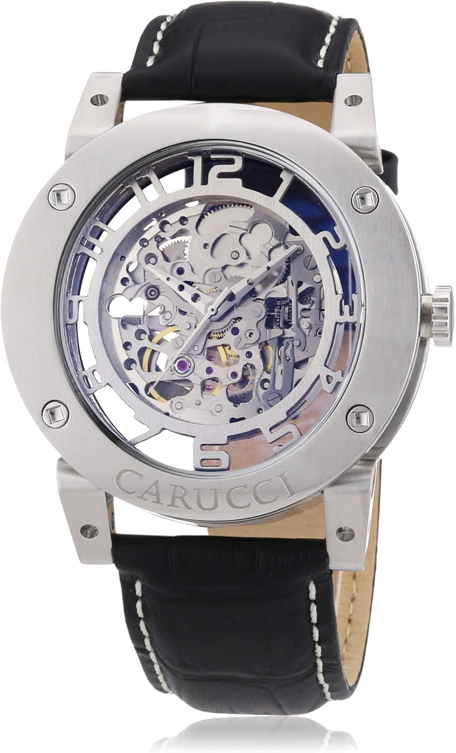 Carucci Watches Herren-Armbanduhr XL Analog Automatik Leder CA2207SL ...