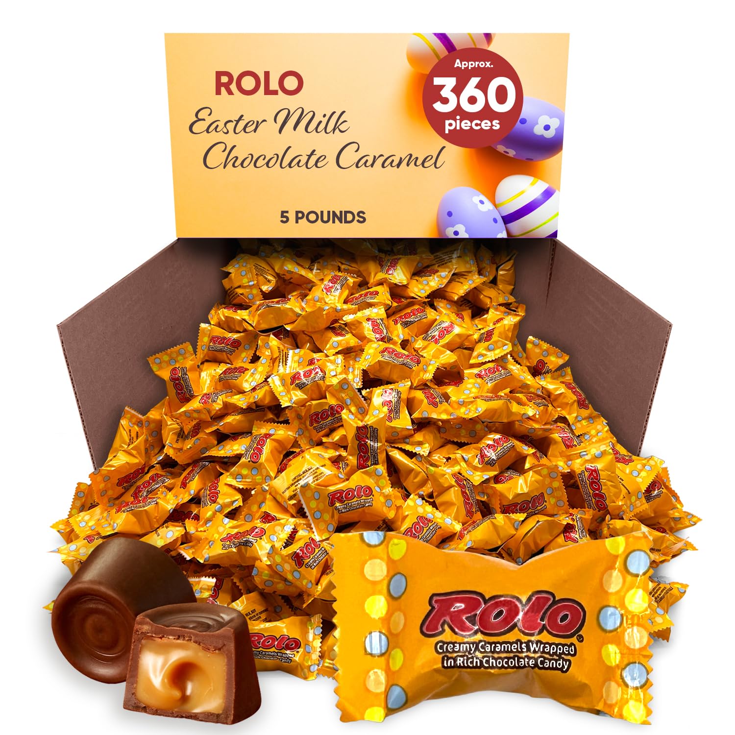 Mua Rolo Easter Milk Chocolate Caramel 5 Pounds Approx 360 pieces - Chocolate Bulk Individually ...