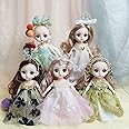 Amazon.com: Thcbme 5 Pcs 6 Inch Princess Girl Mini Dolls, Small ...