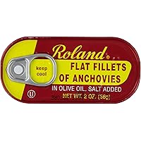 Amazon.com : Roland Foods Flat Anchovy Fillets Packed in Olive Oil ...
