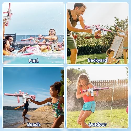 Automatic Suction Water Pistol 330 Shots 10m Range Electric Water Gun ...