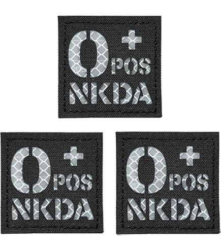 A Positive Velcro Patch O Positive Blood Type Patch, O POS O+ NKDA ...