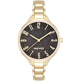 Amazon.com: Nine West Women's Rubberized Bracelet Watch, NW/3094 ...
