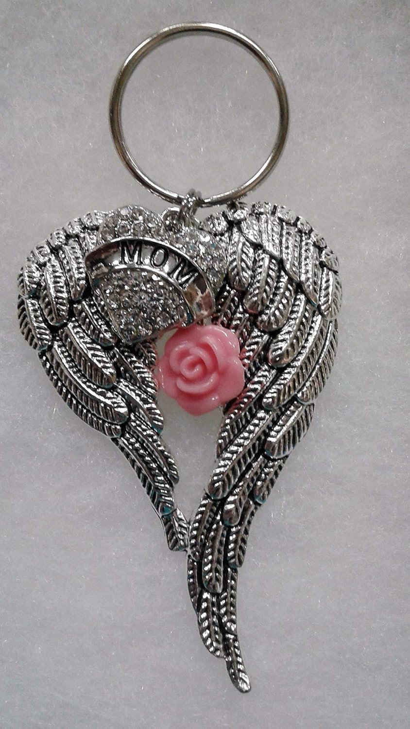 Amazon.com: Mom Memorial Angel Wings Keychain Ornament In Memory ...