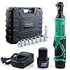 Enegitech Ratchet Wrench Set, 3/8’’ 42 Ft-lbs 12V Electric Ratchet ...