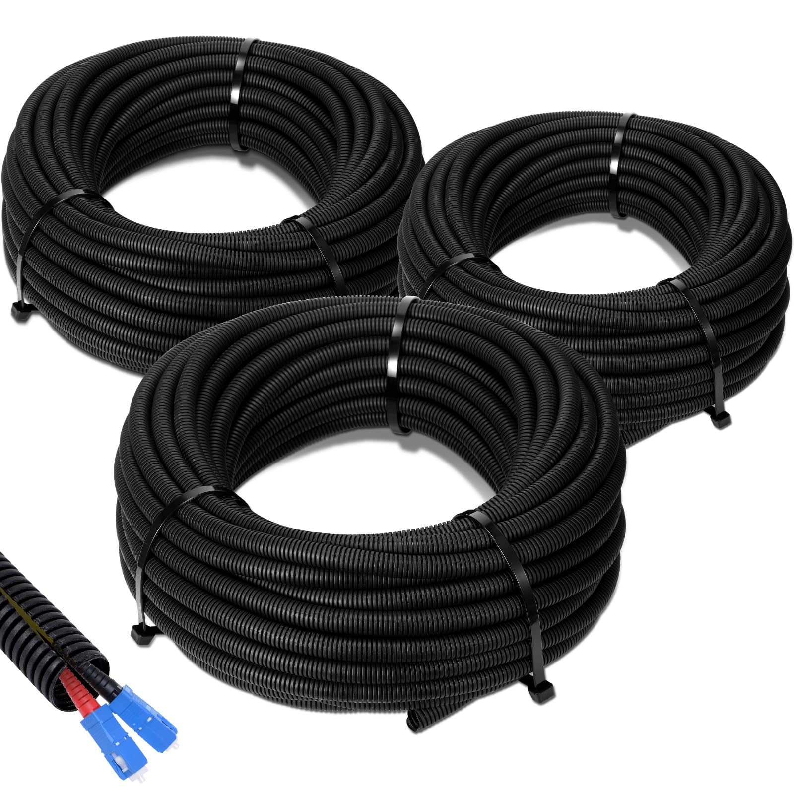 Sasylvia 1/4, 1/2, 3/8 x 25 Ft Split Wire Loom Tubing Wire Loom ...