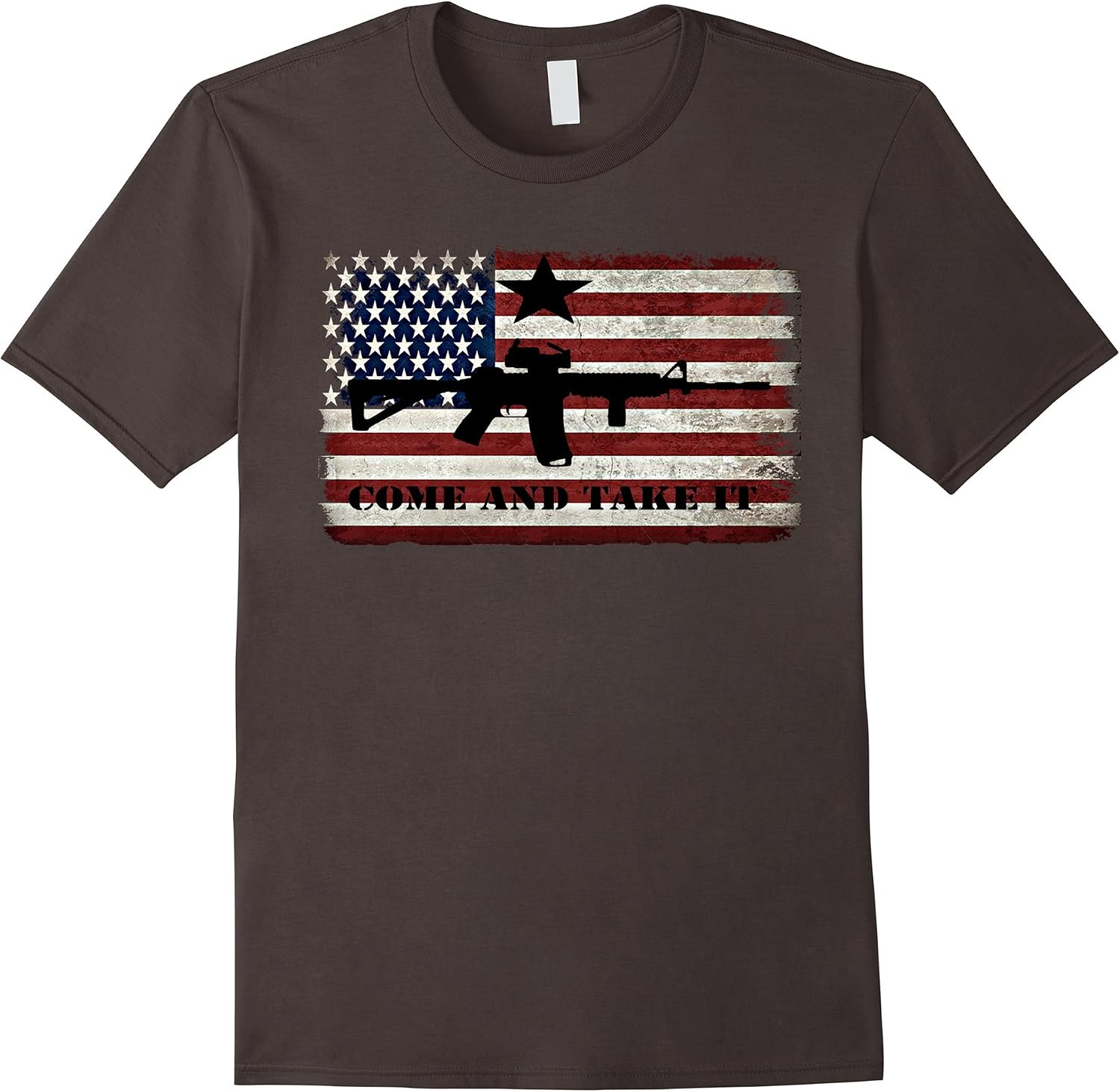 Amazon.com: Black AR-15 Come and Take It American Flag T-Shirt: Clothing