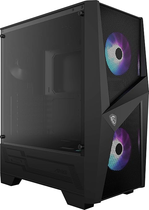 Amazon.in: Buy MSI MAG FORGE 100R Mid Tower Gaming PC Case (Black, 2 x ...