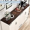 Sideboard Buffet Cabinet with Storage - 65 Inch Farmhouse Kitchen Sideboard Cabinets with ...