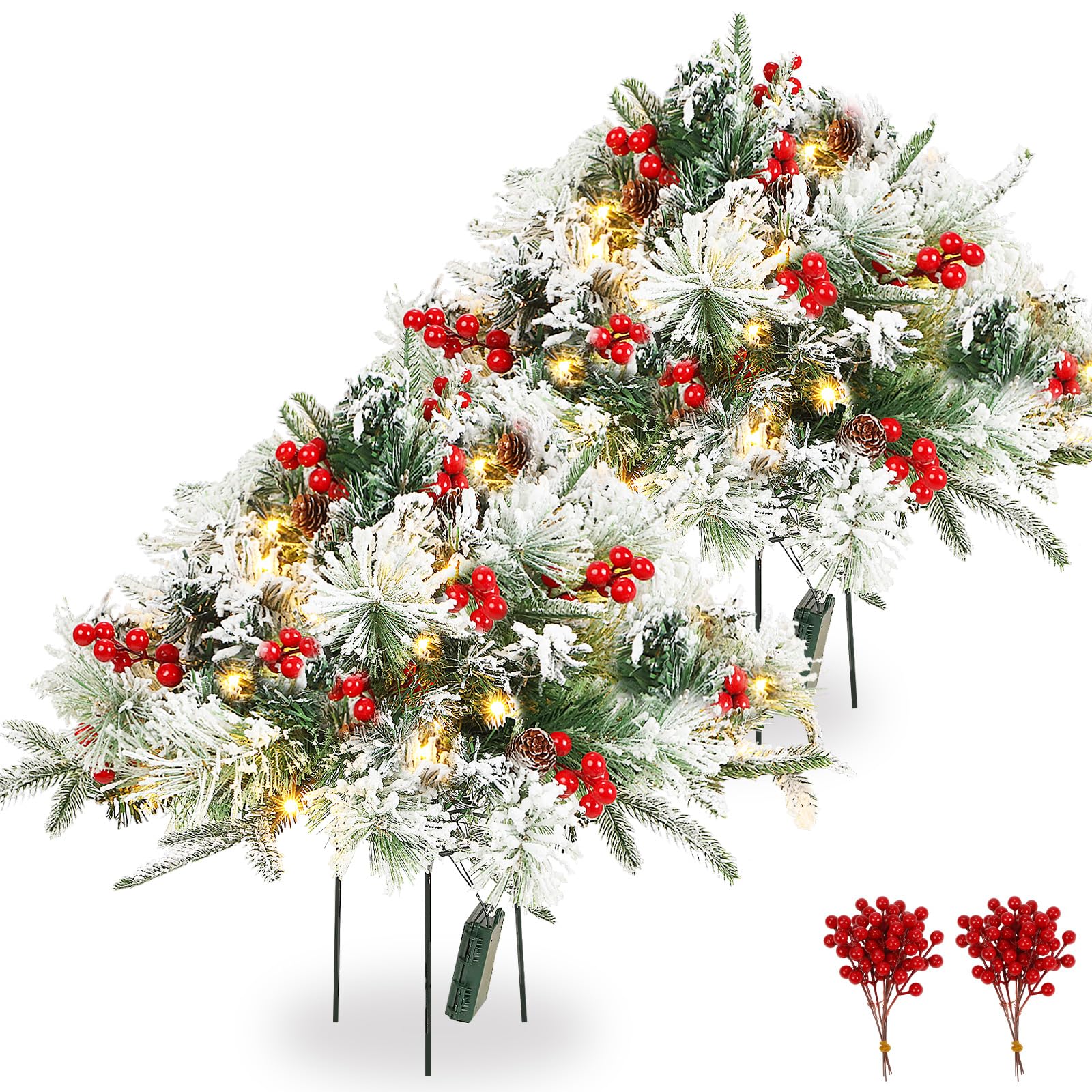 **READ NOTES** Tigeen 2 Pcs 22 Inch Christmas Tree Frosted Urn Filler ...