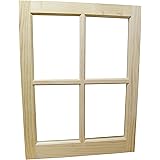Barn Sash Window PVC 24" x 29" Traditional Style 4 lite - - Amazon.com