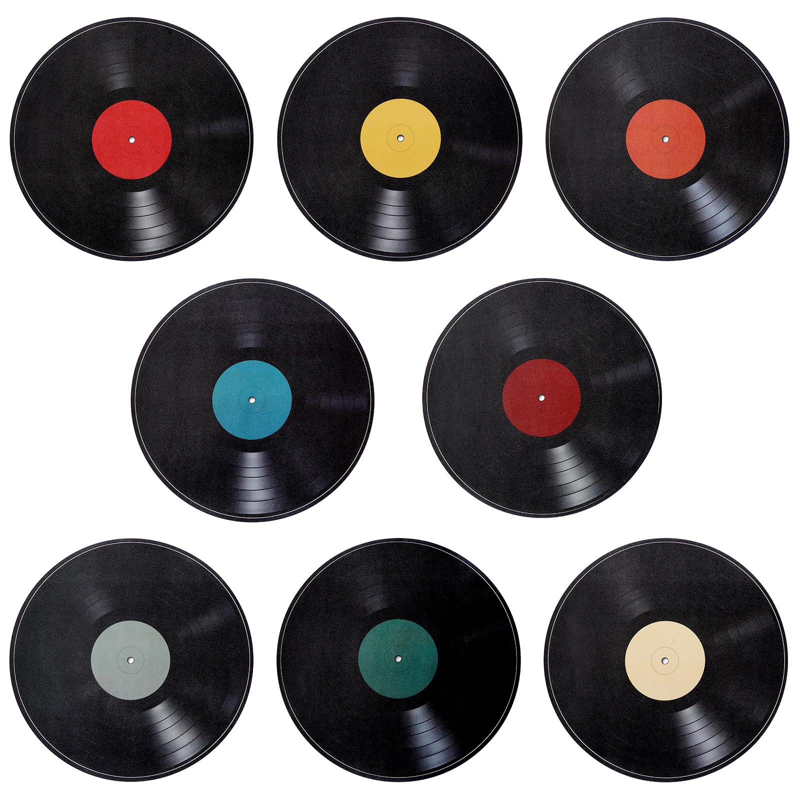 Piriuuo 8 Pcs Records Wall Decor, Vinyl Records Decor Decorative Vinyl ...