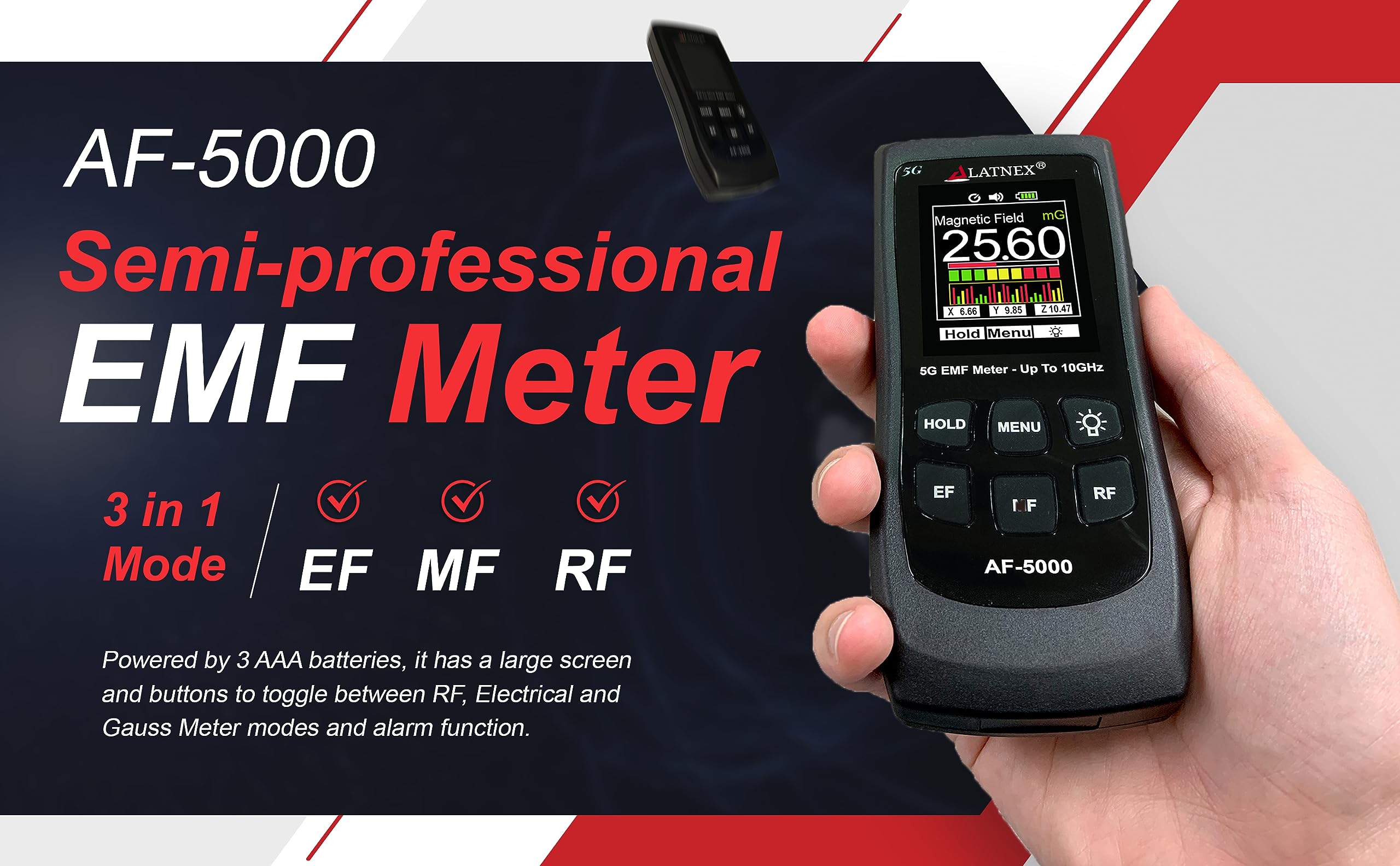 Mua LATNEX AF-5000 5G EMF Meter RF Detector Tester and Reader with ...