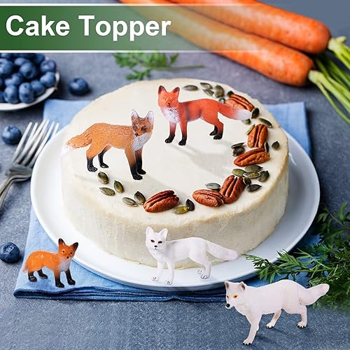 Red Fox Animal Cake Holzlrgus Fox Toy Figures Set Includes Arctic Fox