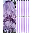 Amazon.com : Olldag 12 PCS Light Purple Hair Extensions Clip in, 20 ...