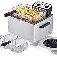Amazon.com: Tesslux Electric Deep Fryer with Basket for Home Use, Lid ...