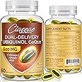 Amazon.com: Ubiquinol CoQ10 600 MG Softgels with Omega-3 & Shilajit & PQQ, Advanced Dual ...