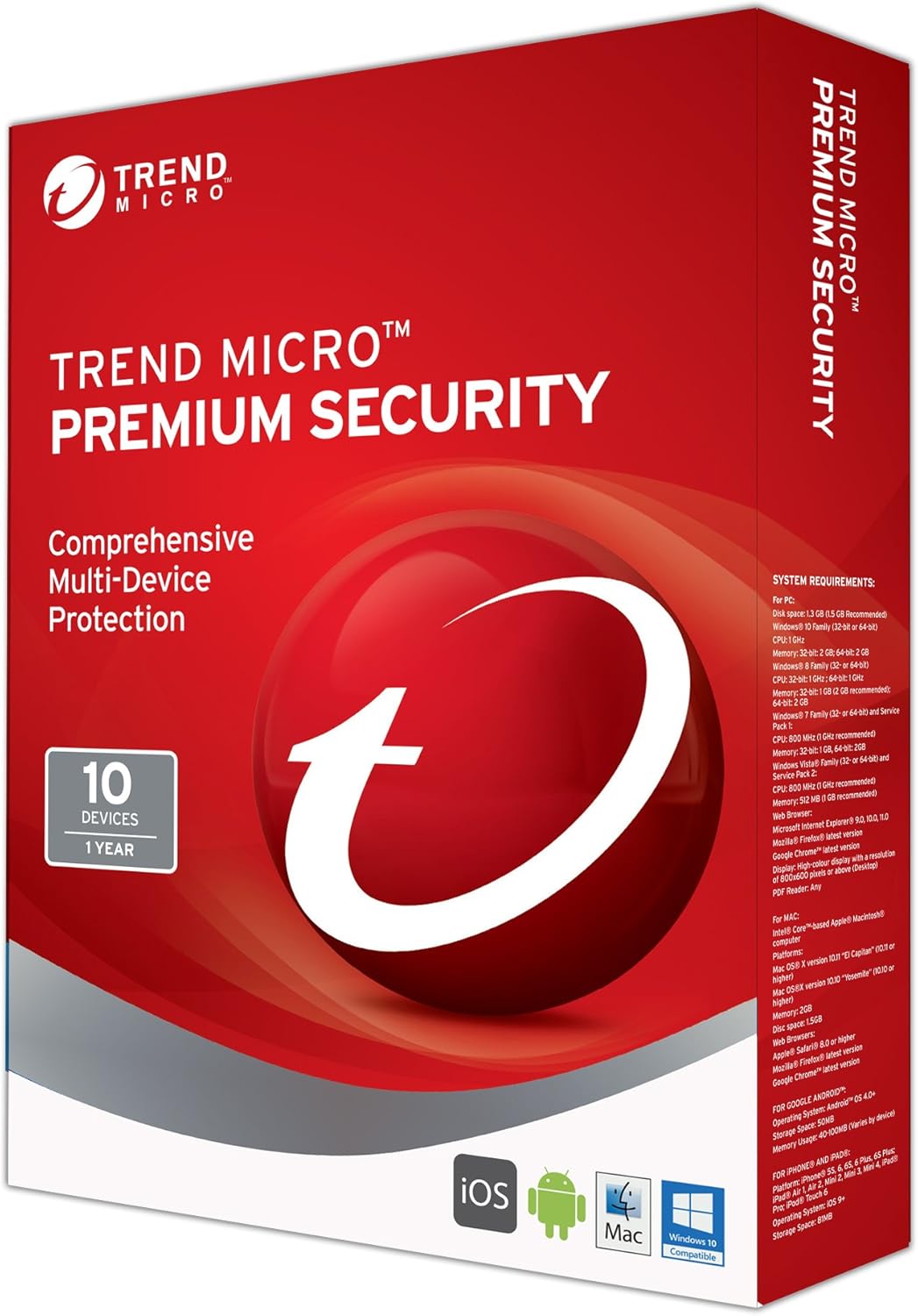 Amazon.com: Trend Micro Premium Security, 2017, 10 Devices: Software