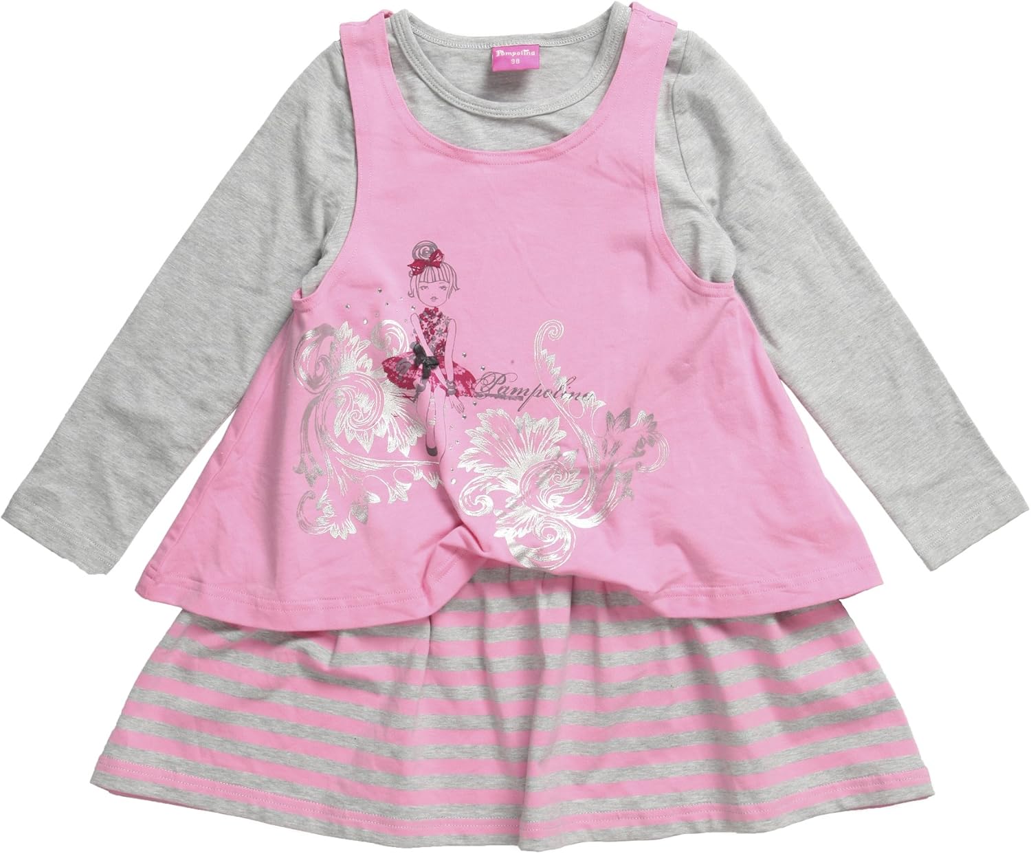 Pampolina Pampolina Mädchen Kleid (Mini) 6294088, Gr. 122, Pink (2077 ...