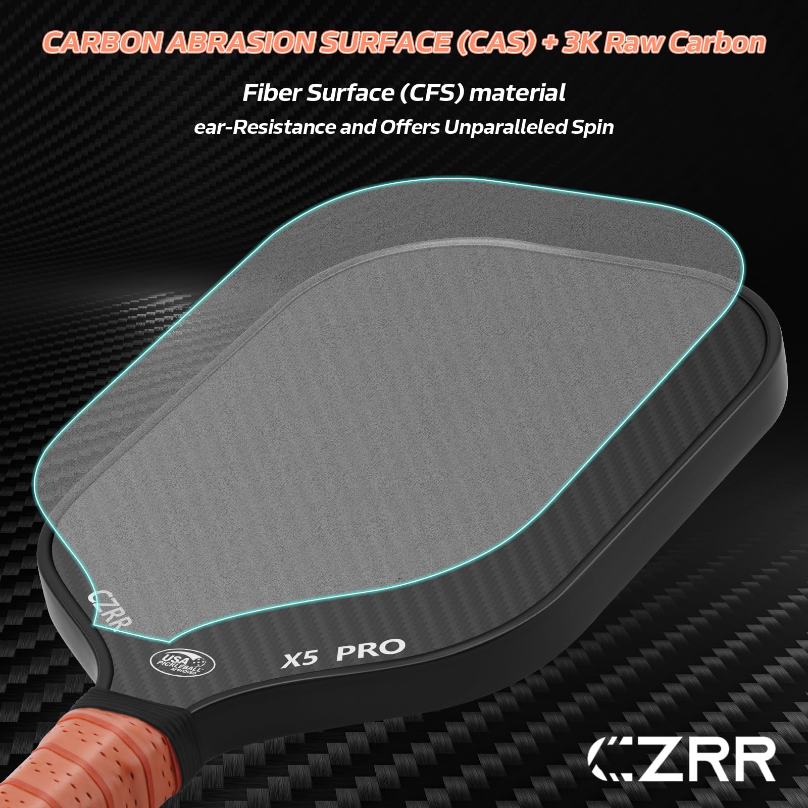 Mua Pickleball Paddle, USA Pickleball Approved, 3K Raw Carbon Fiber ...