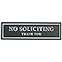 Amazon.com : No Soliciting Sign - black - Laser Engraved Signage ...
