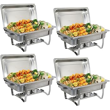 Amazon.com: ZenChef Upgraded 8 Qt Stainless Steel Chafer, Full Size ...