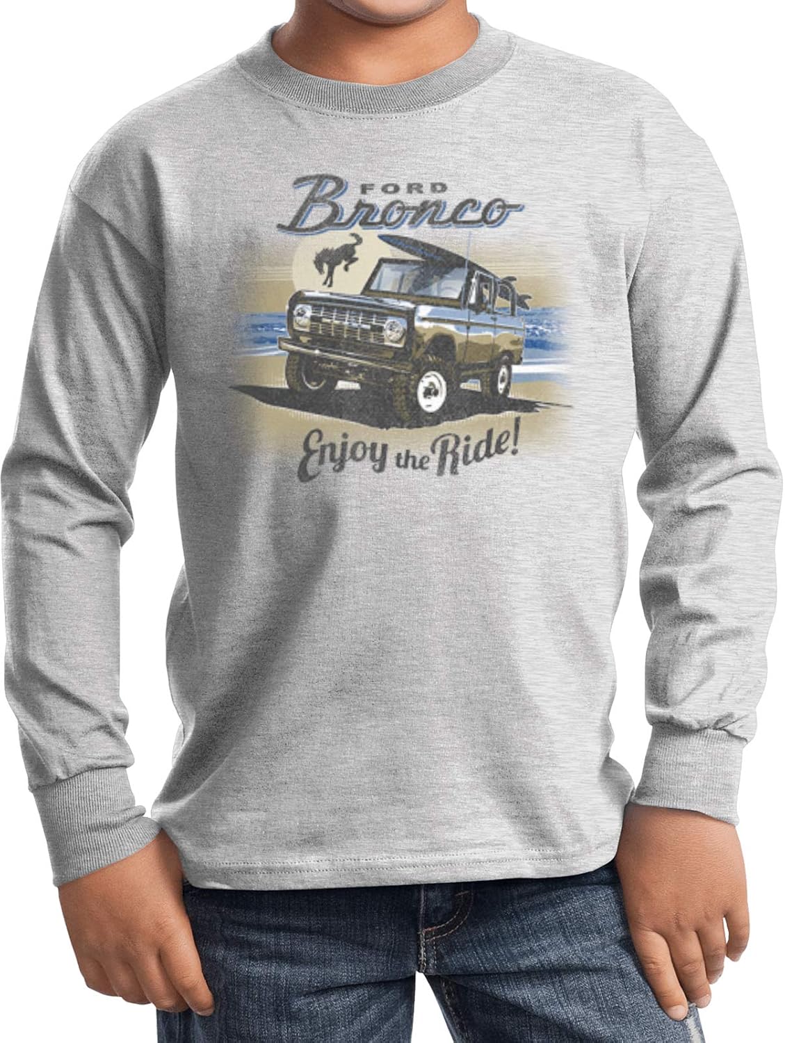Amazon.com: Ford Bronco Enjoy The Ride Kids Long Sleeve Shirt: Clothing