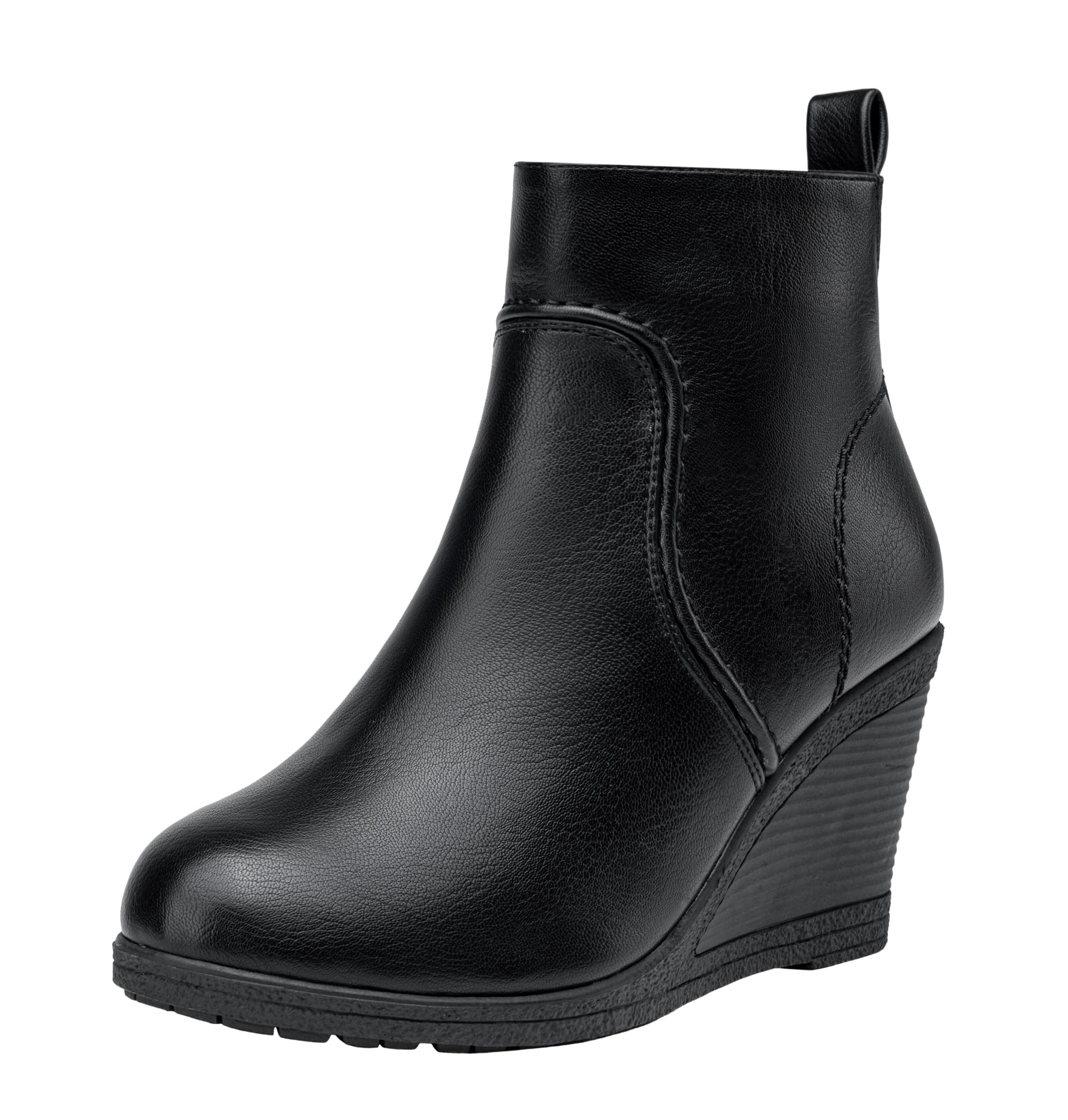 Vepose Women's 9679 Wedge Ankle Boots, Classic Ankle Wedge Booties ...