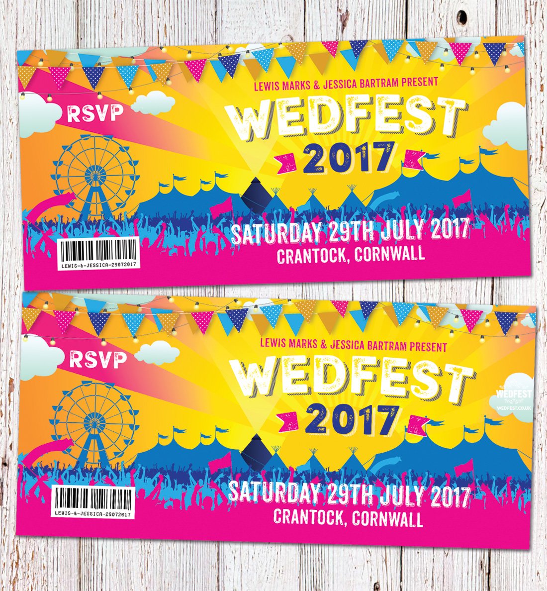 Festival Wedding Invitations - Sample Pack: Amazon.co.uk: Handmade