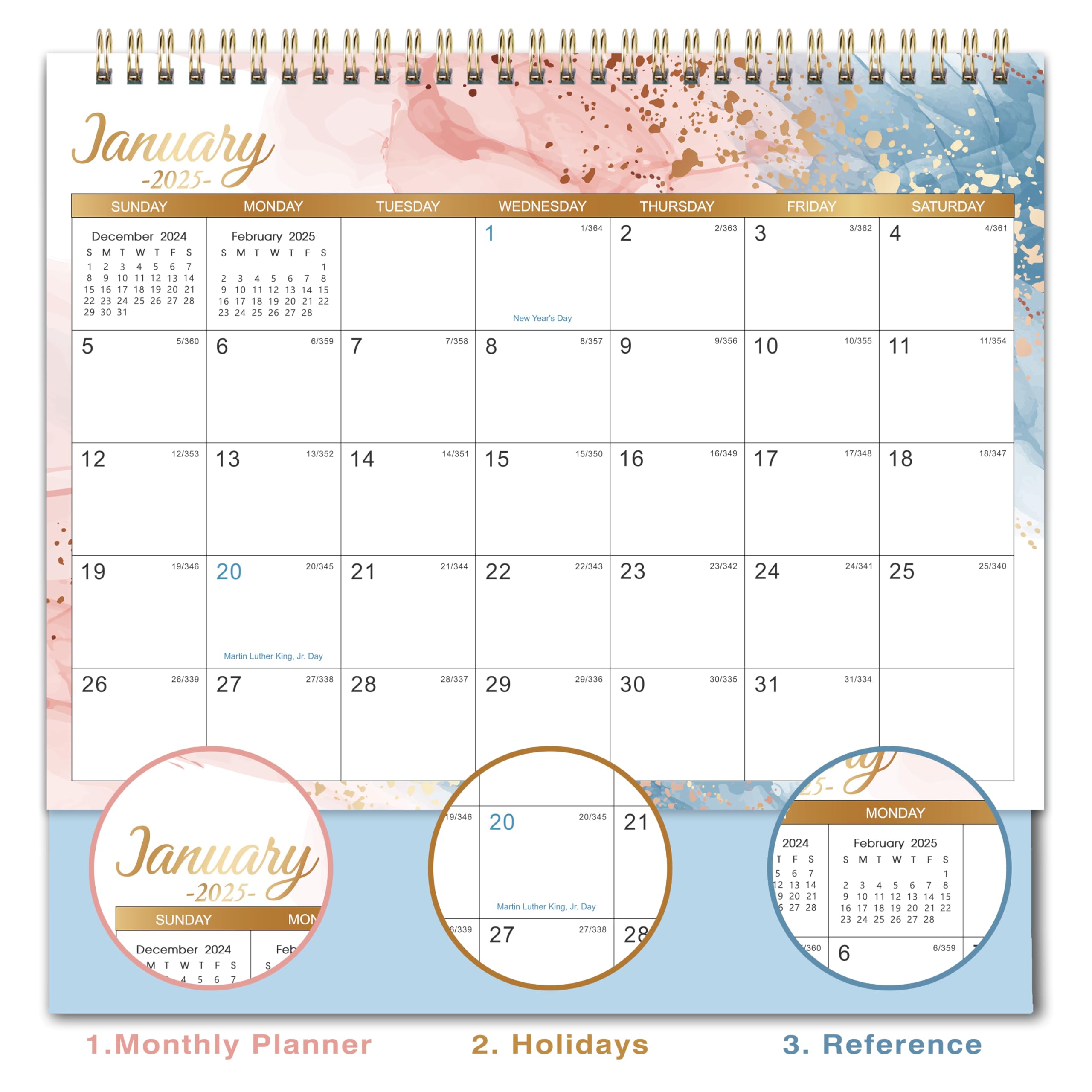 Mua 2025-2026 Desk Calendar - 18 Months Desk Calendar 2025-2026, July ...