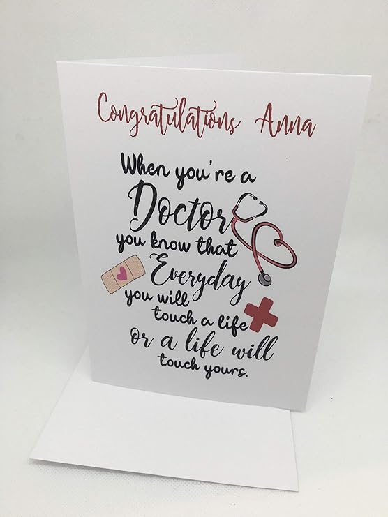 GFC personalised congratulations doctor graduation GREETING CARD ...