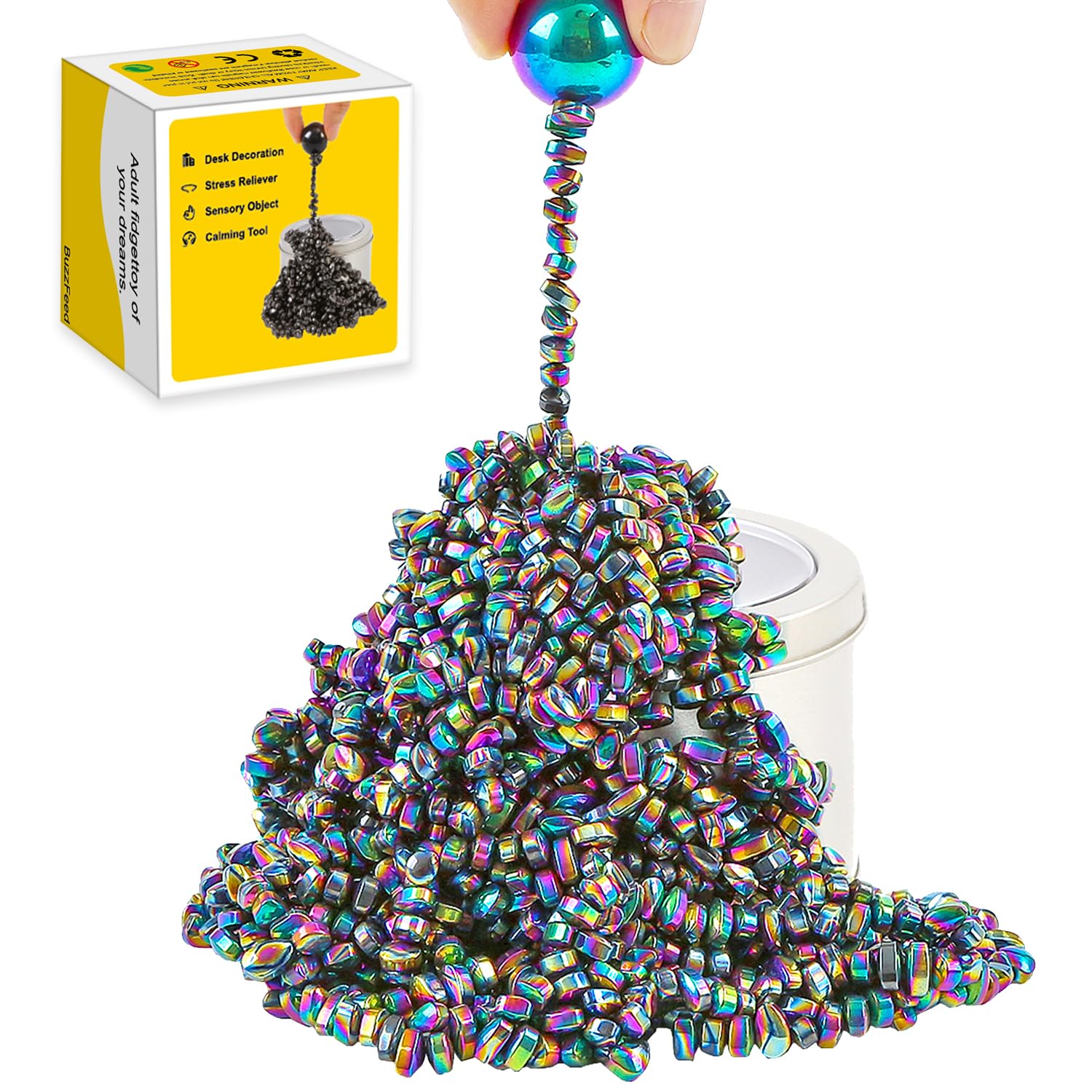 YZK Ferrite Magnetic Putty, 1500+ Weak Magnetic Beads Balls, Satisfying ...