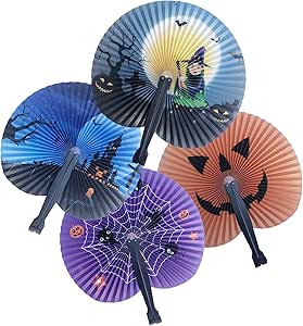 Amazon.com: Bestage 20 Pack Halloween Party Decoration Handheld Folding ...