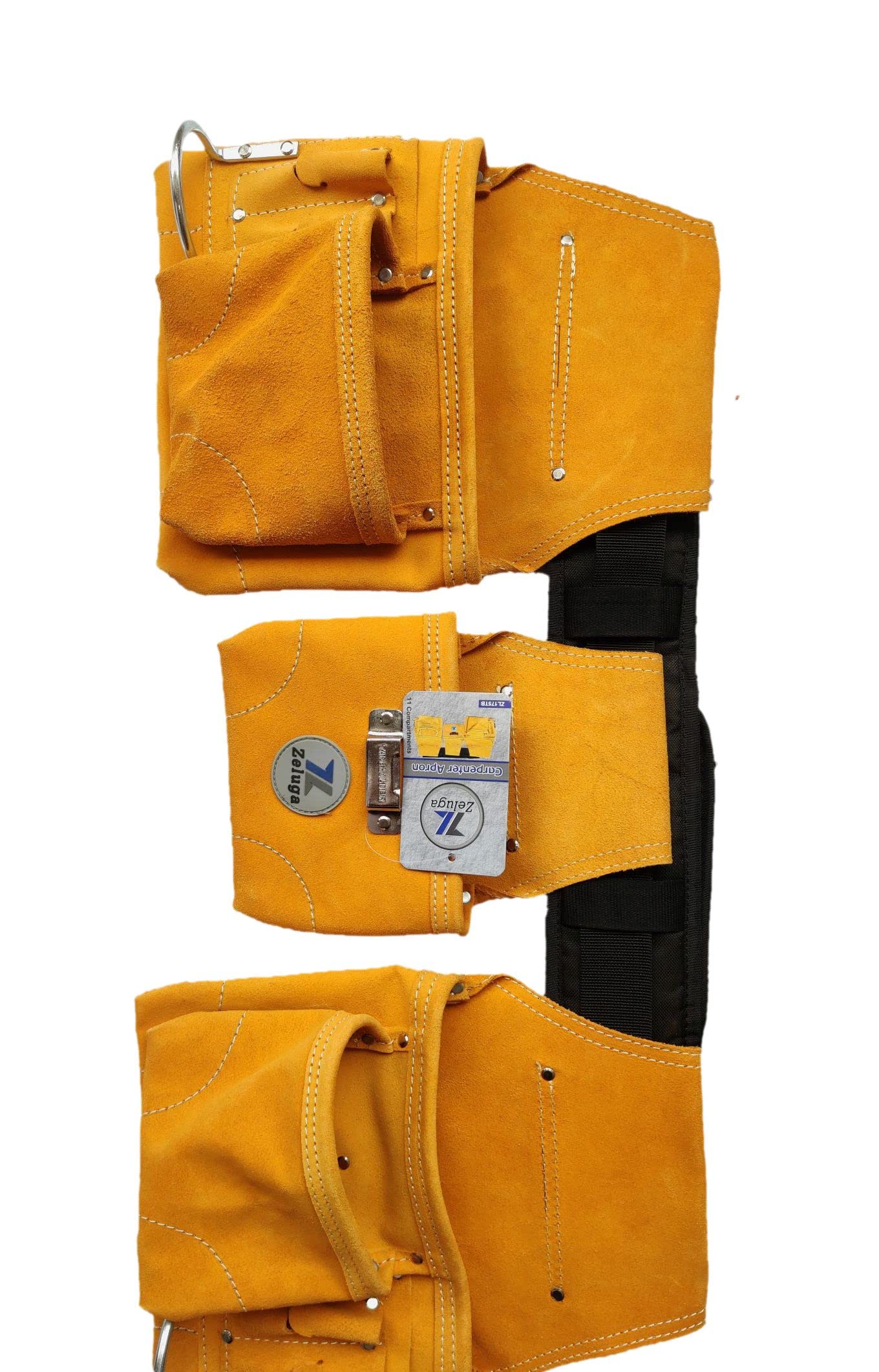 Mua Zeluga 20-175 11 Pocket Rigger Heavy Duty Leather Tool Bag Kit, Yellow trên Amazon Mỹ chính ...