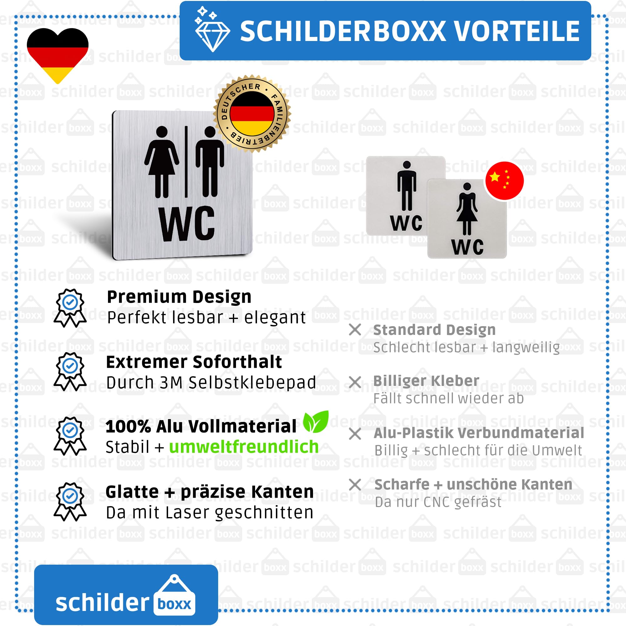 Mua SCHILDERBOXXÂ® Self-Adhesive Toilet Sign for Men and Women [12 x 12 ...