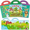 Amazon.com: Reusable Sticker Book for Kids, 3 Sets Educational Learning ...