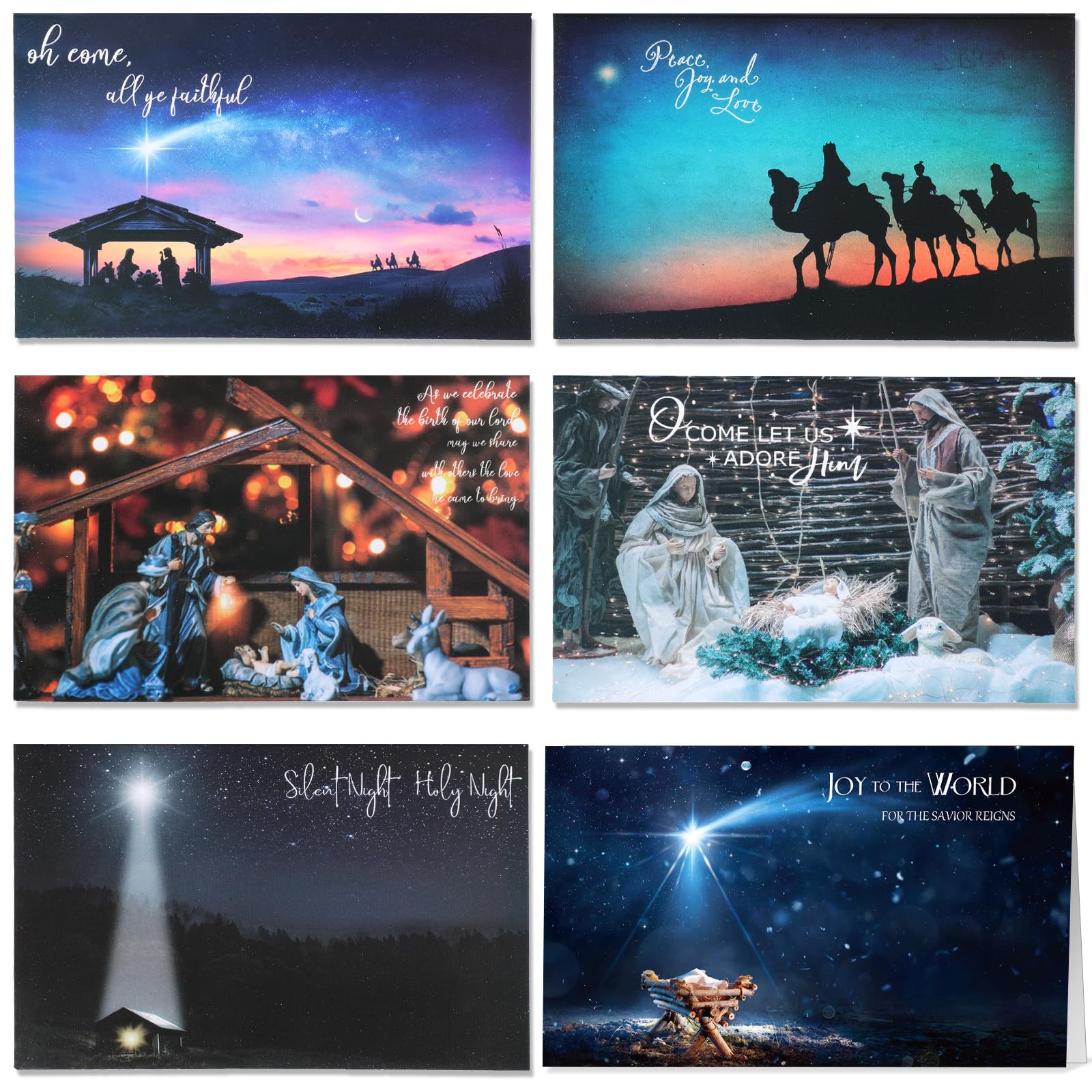 36 Pieces Religious Christmas Cards Christian Christmas Cards with ...