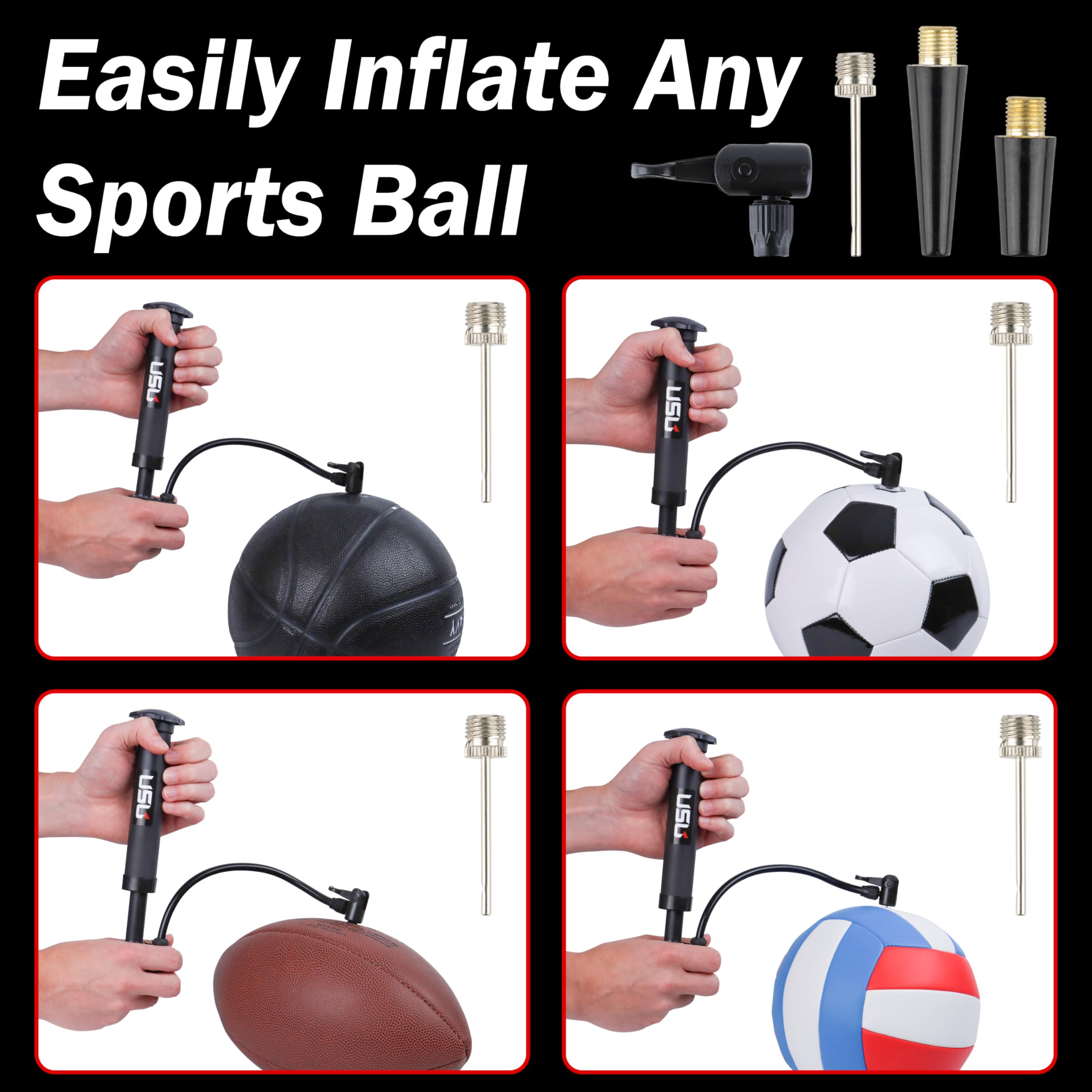 Mua USU Metal Ball Pump - Reliable Ball Inflator Pump with 5 Needles ...
