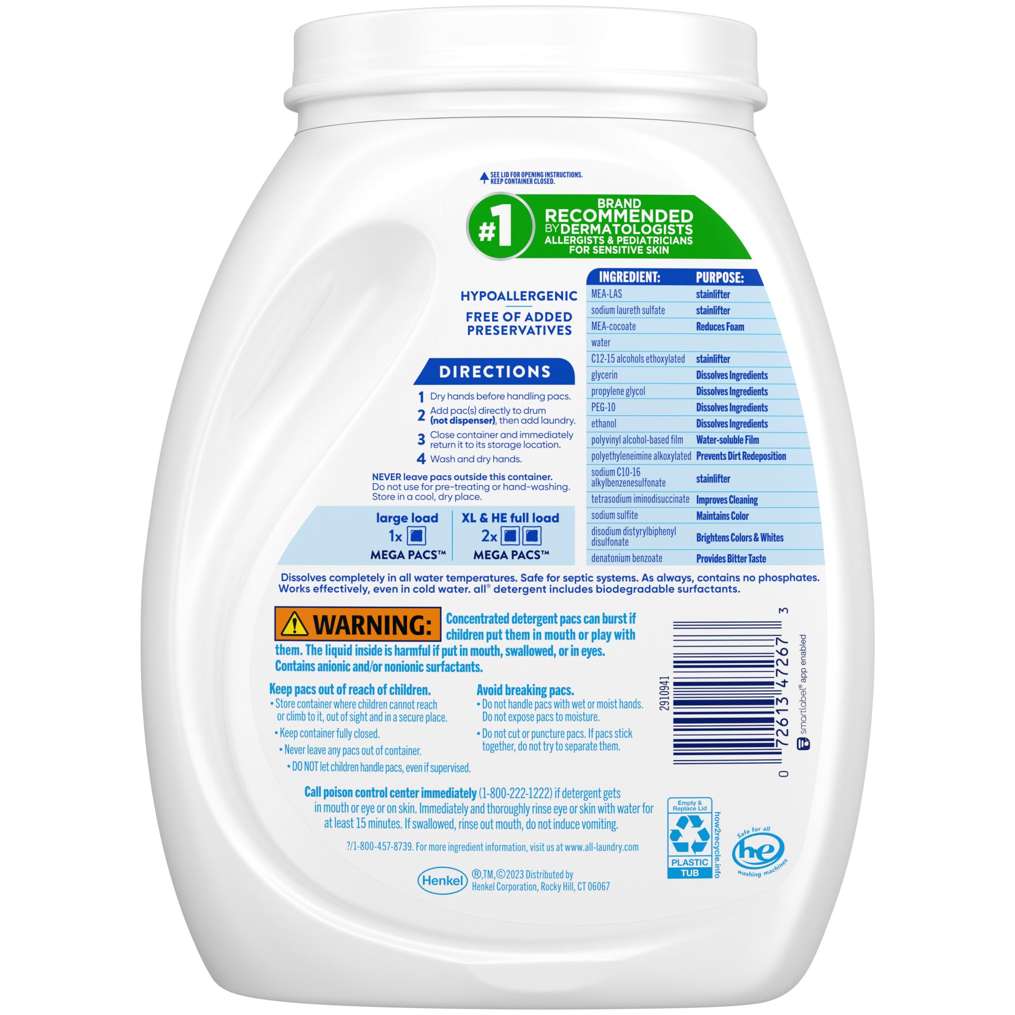 Mua Mega Pacs Laundry Detergent Pacs, Free Clear for Sensitive Skin ...