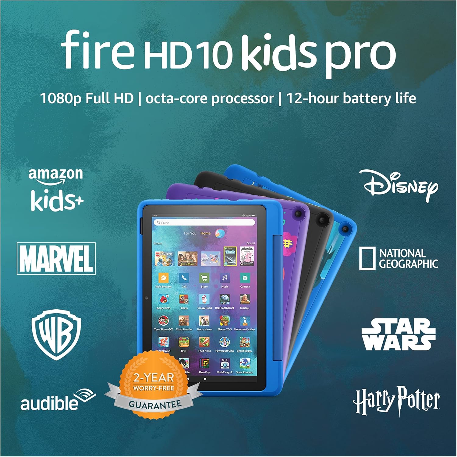 New: Fire HD 10 Kids Pro tablet | for ages 6-12 | 10.1", 1080p Full HD ...
