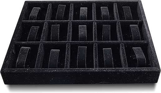 Amazon.com: Watch Jewelry organizer drawer insert tray, wood & velvet ...