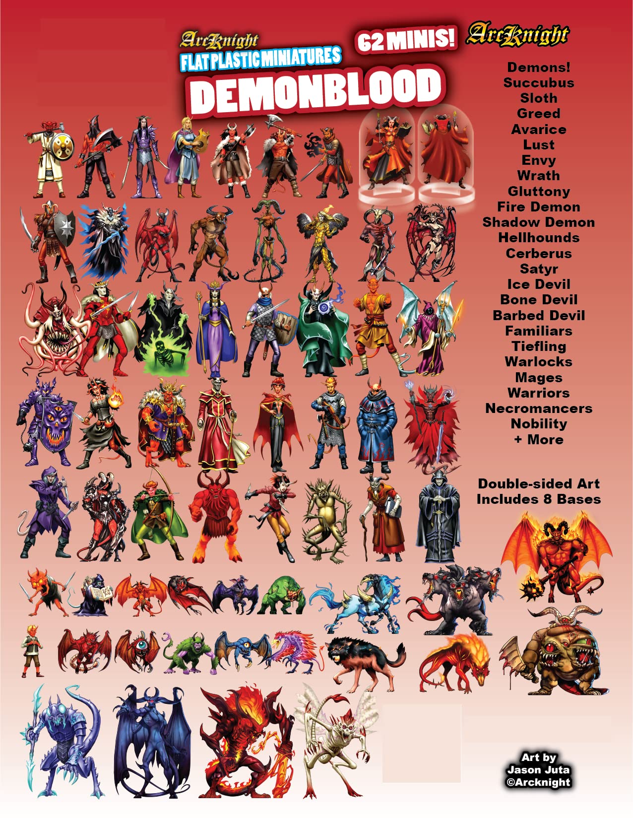 Mua Arcknight Flat Plastic Miniatures: Demon Blood; 62 Unique Infernal ...