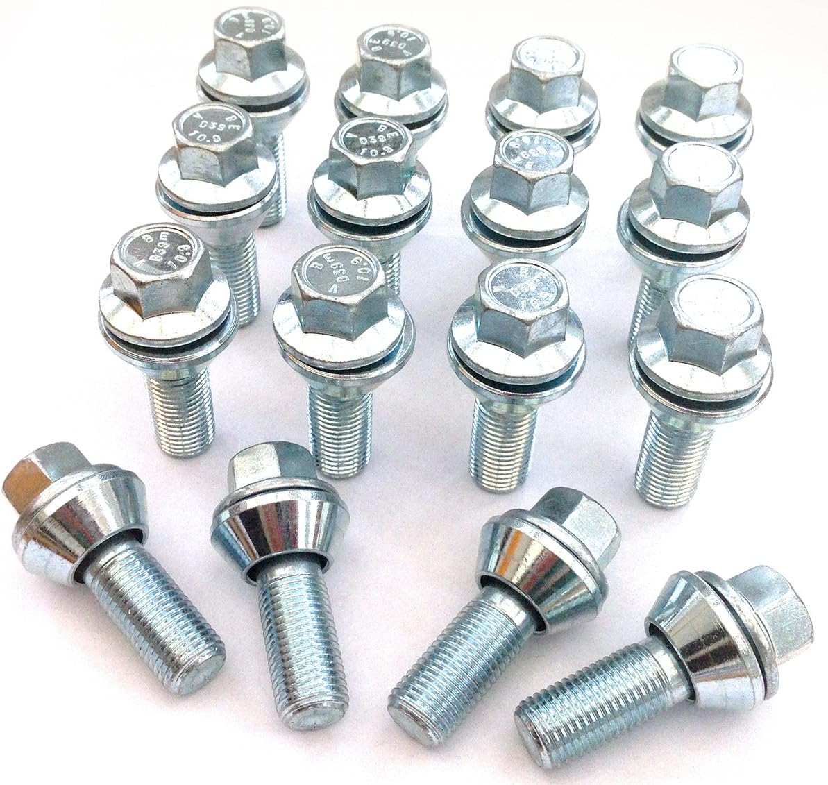 Alloy wheel bolts Wobbly Variable PCD, Zinc plated M14x1.5 (M14 x 1.5 ...